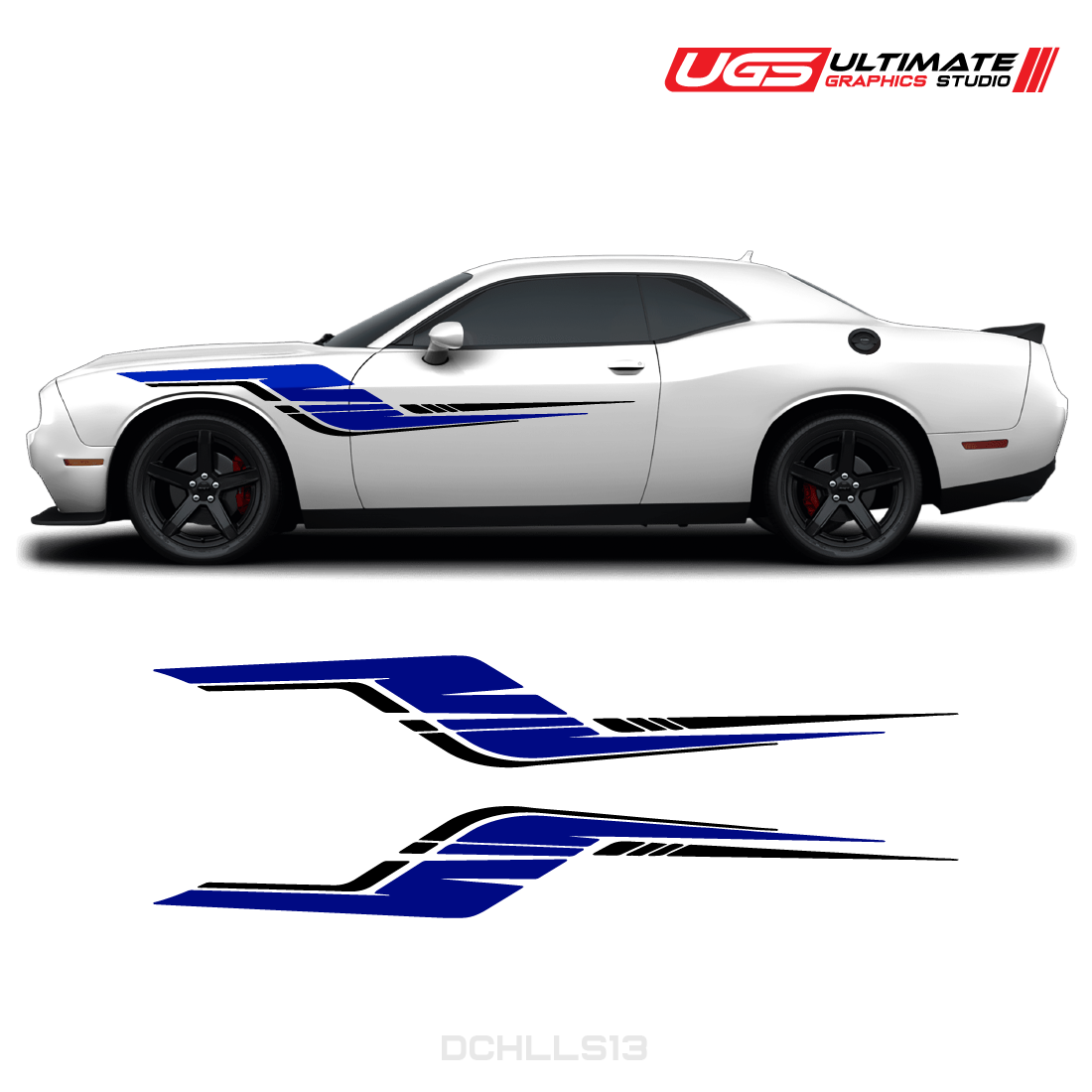 Dodge Challenger Side Graphics 2 Colors – Milky Motorsports
