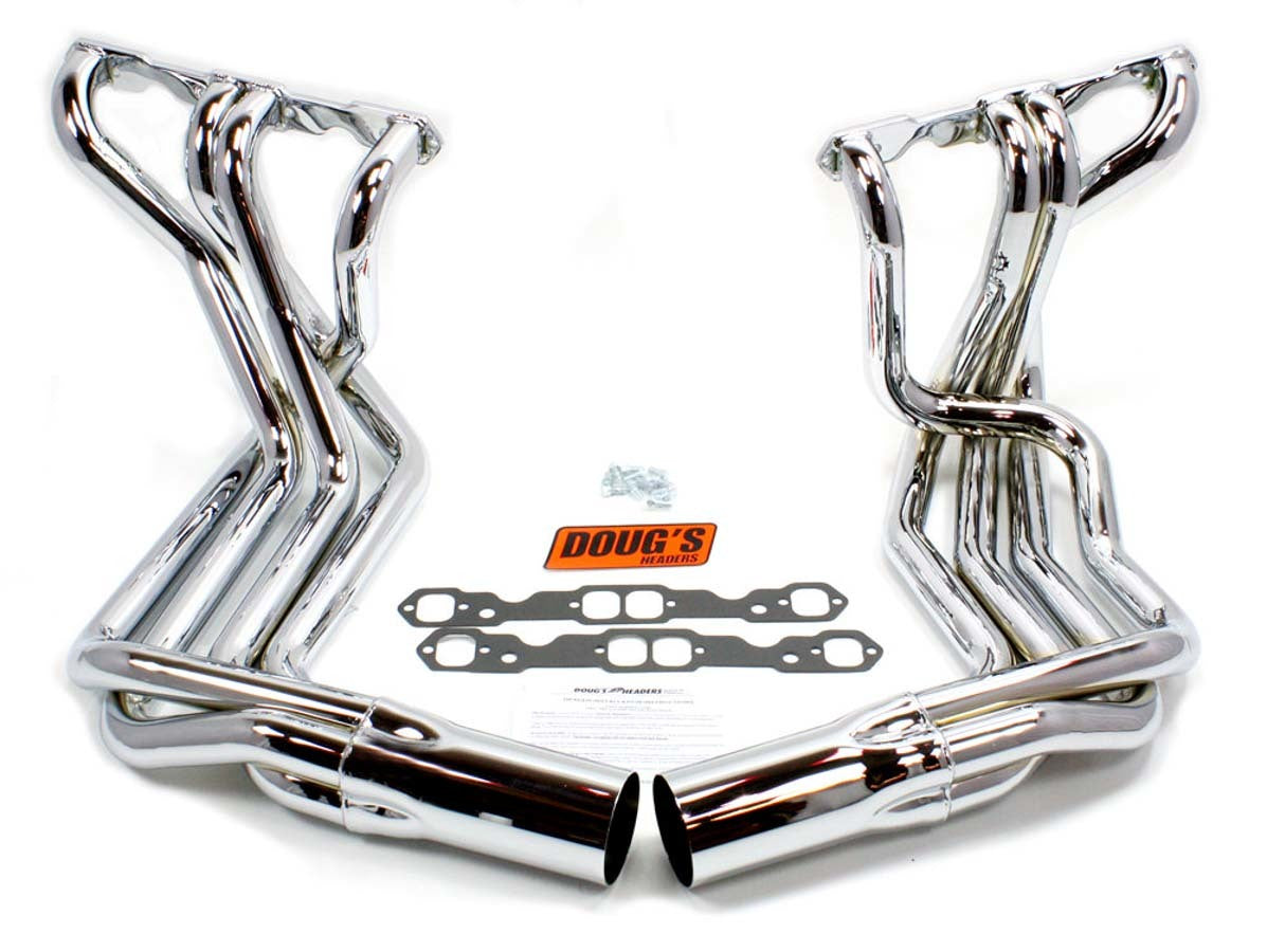 DOUGS HEADERS SBC Side Mount Headers - Chrome - 63-82 Vette D380-C ...