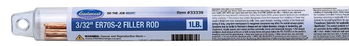 EASTWOOD Filler Rod ER70S-2 3/32 1LB 33339 – Milky Motorsports