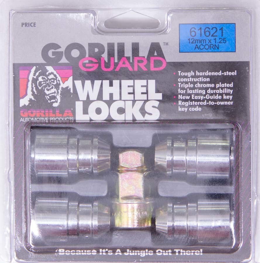 GORILLA Wheel Locks 12mmx1.25 Acorn 4pk 61621 – Milky Motorsports