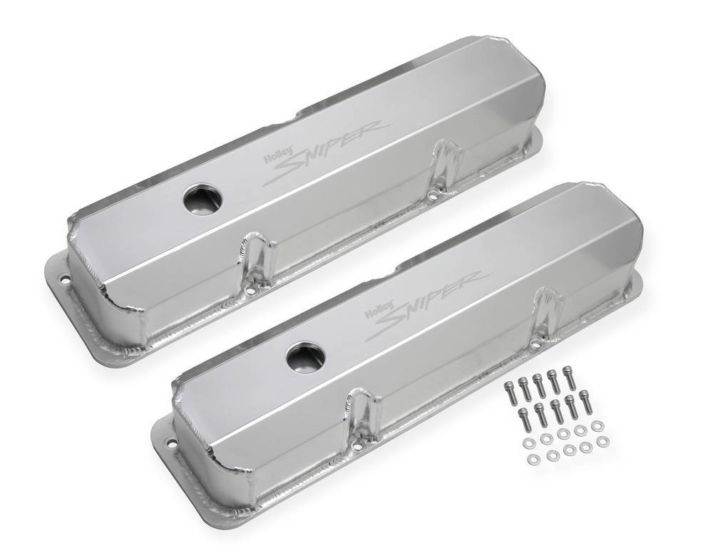 HOLLEY Sniper Fabricated Valve Covers BBF FE Tall 890001 – Milky ...
