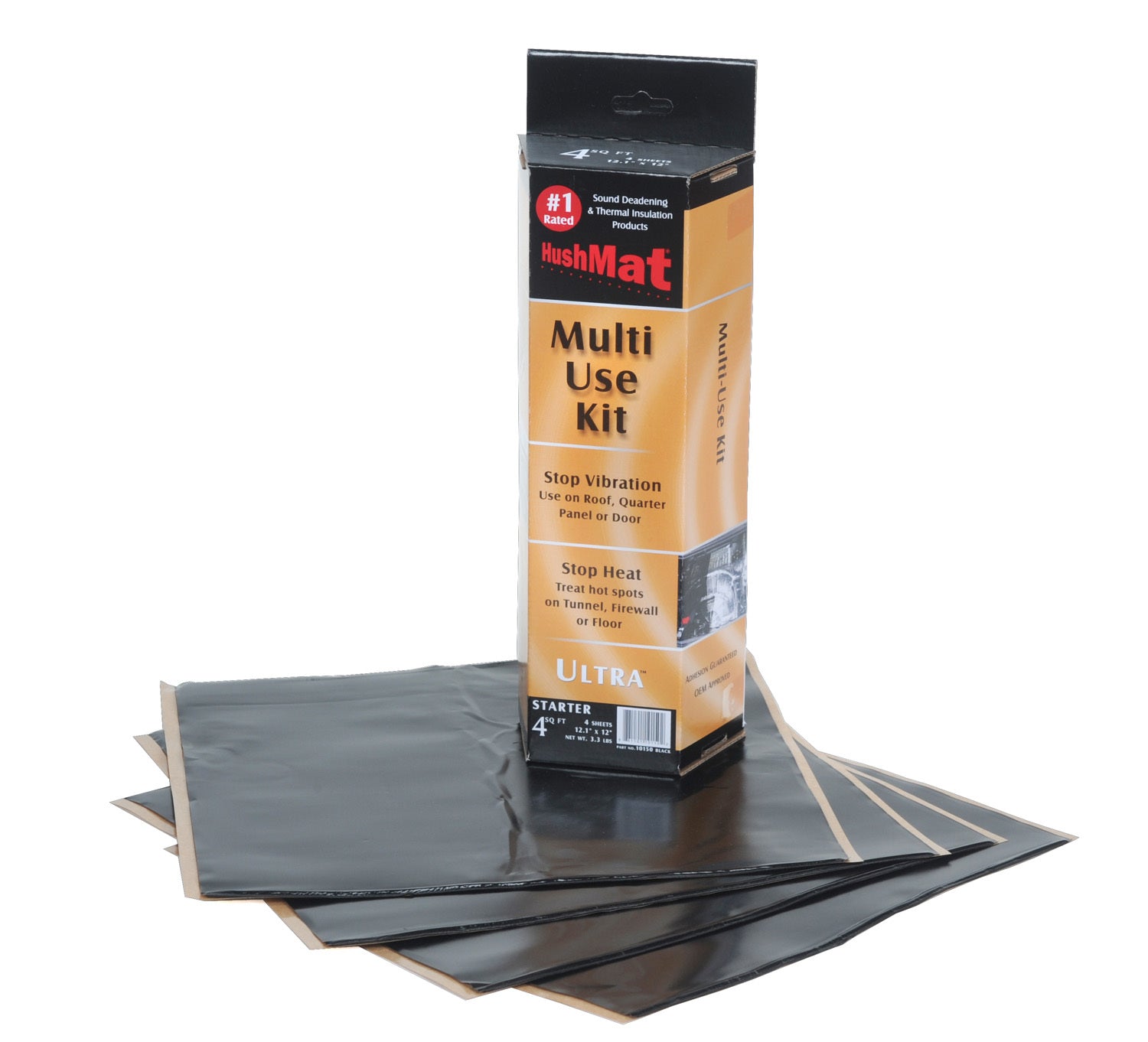 HUSHMAT Ultra Starter Kit- 4pc 12in.x11in. Black 10150 – Milky Motorsports