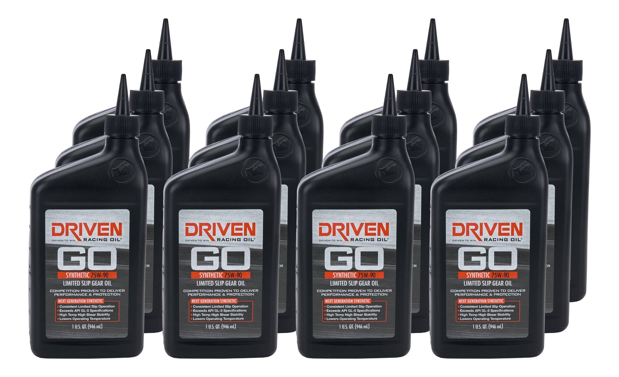DRIVEN RACING OIL 75w90 Limited Slip Gear Oil Case 12 x 1 Quart 04230 ...