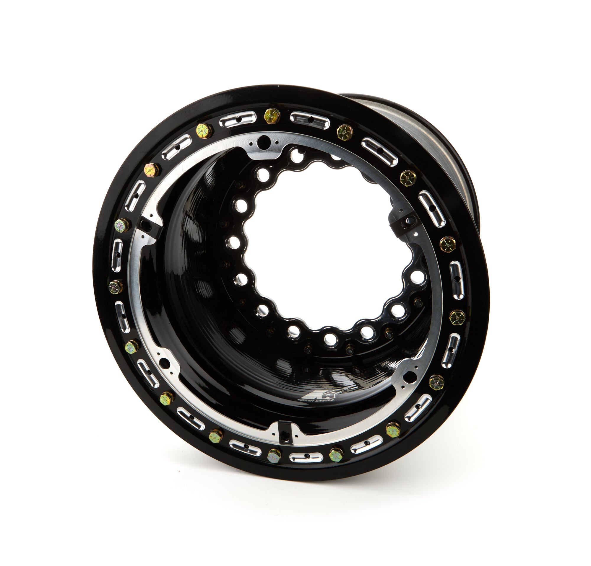 KEIZER ALUMINUM WHEELS, INC. 15x14 5in BS Wide 5 Blk B/L Modular W1514 ...