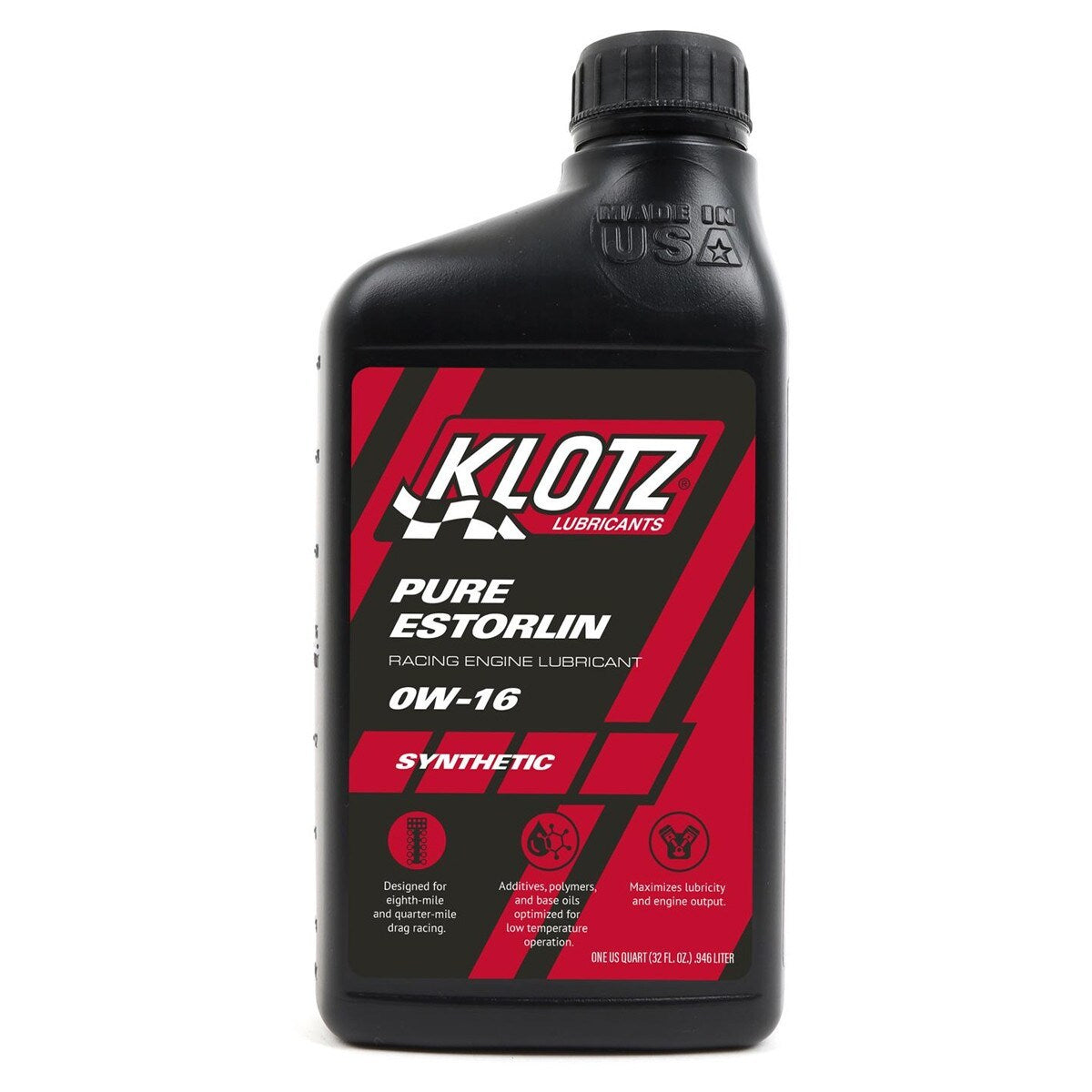 KLOTZ SYNTHETIC LUBRICANTS Pure Estorlin Racing Oil Synthetic 1 Quart ...