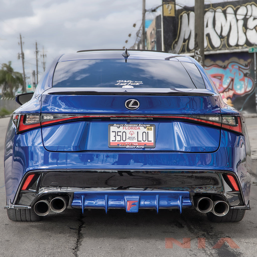 NIA Lexus IS 500 NIA Diffuser Bumper Extension W/ Optional Brake Light ...