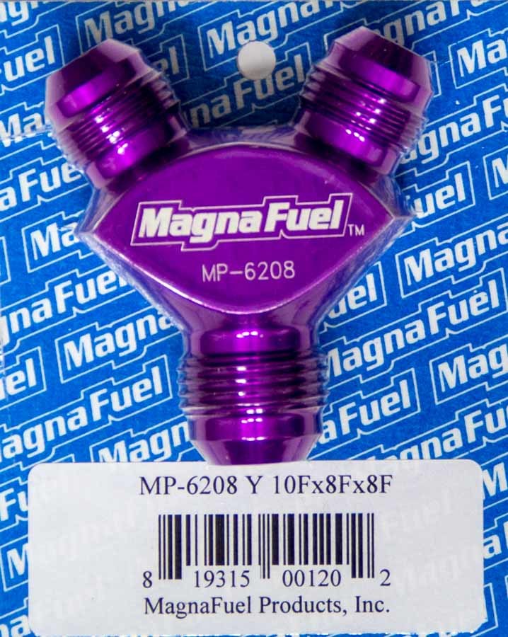 MAGNAFUEL/MAGNAFLOW FUEL SYSTEMS Y-Fitting - 1 #10an Male & 2 #8an MP ...