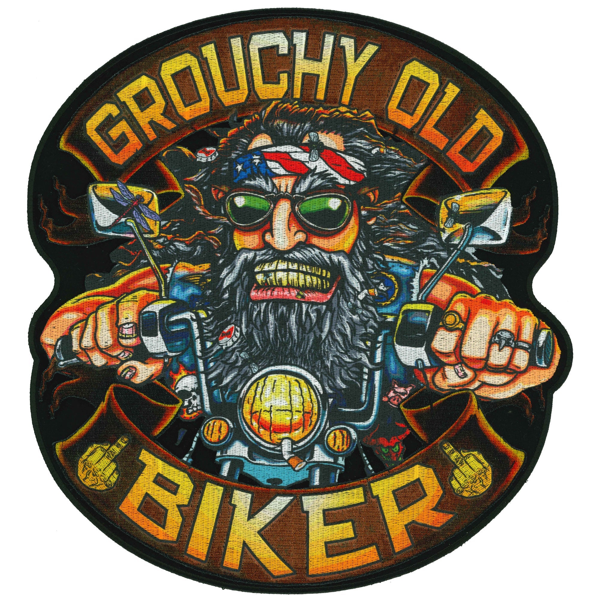 Hot Leathers Grouchy Biker Patch 11" – Milky Motorsports