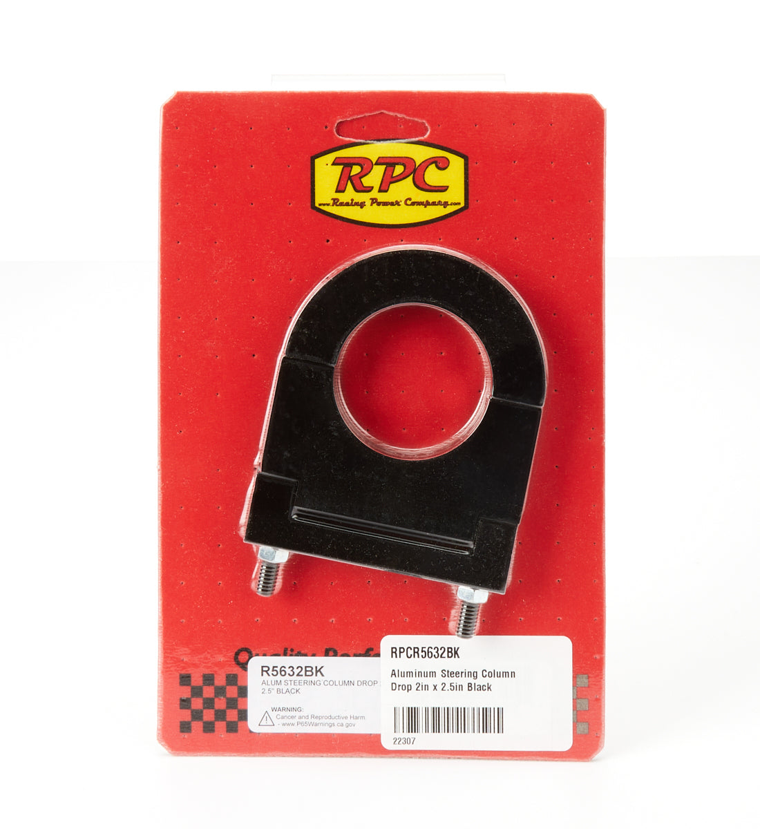 RACING POWER CO-PACKAGED Aluminum Steering Column Drop 2in x 2.5in Bla ...