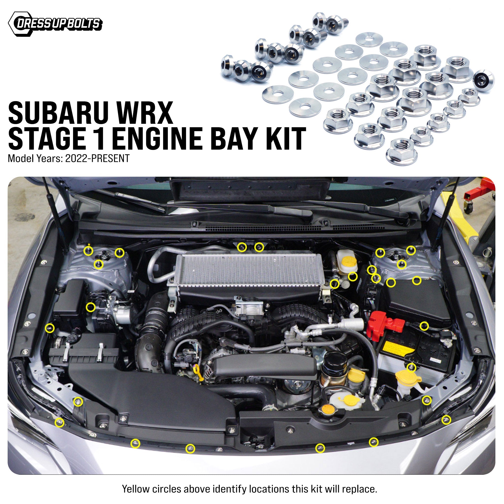 Stage 1 Titanium Hardware Engine Bay Kit - Subaru WRX (2022+) – Milky ...