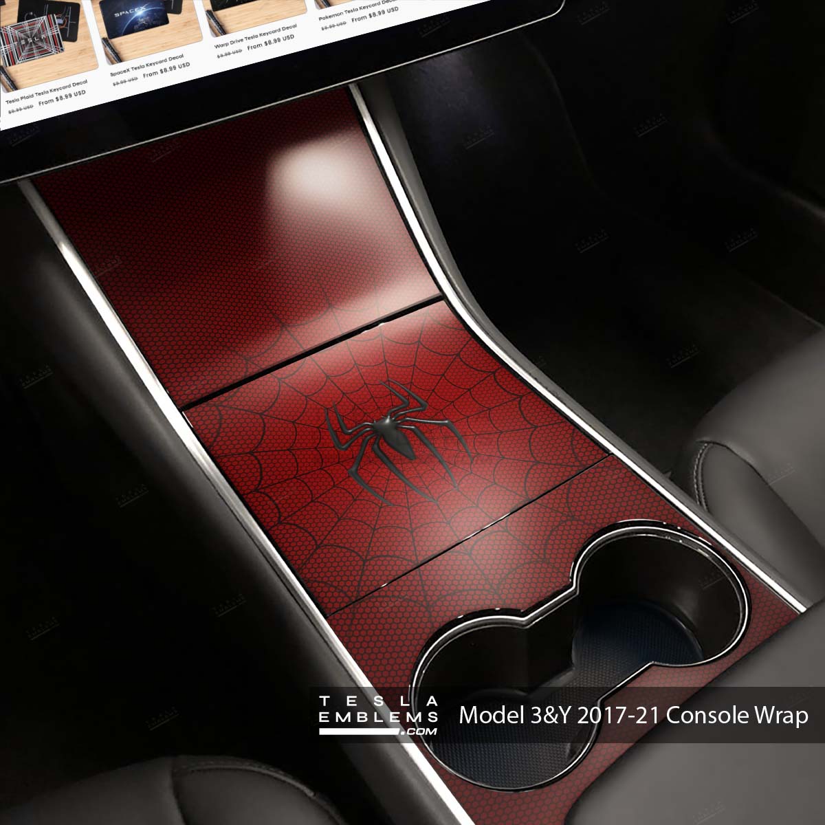 Spider-Man | Tesla Center Console Wrap Kit | Model Y ’19-20 – Milky ...