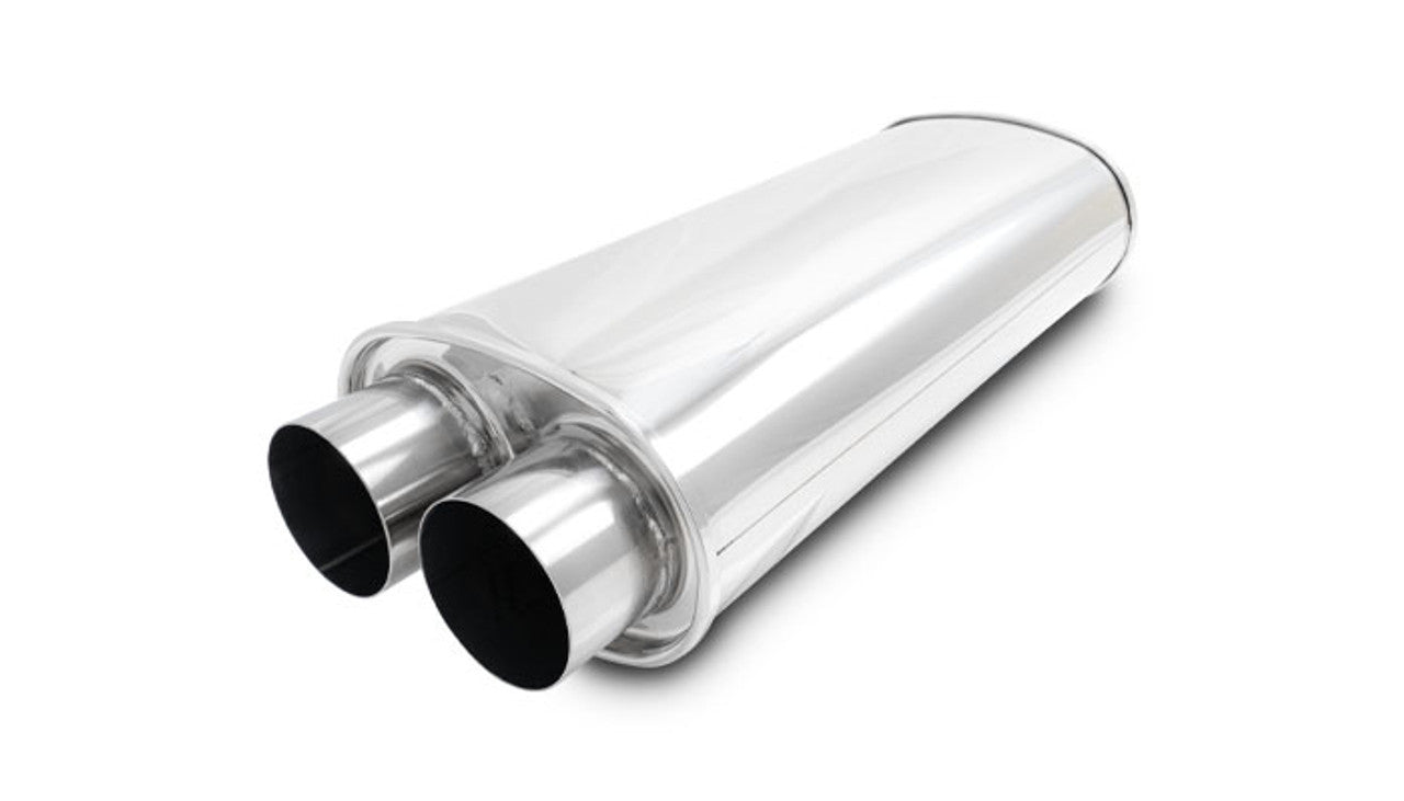 VIBRANT PERFORMANCE STREETPOWER Oval Muffler 3in Inlet/Outlet 10539 ...