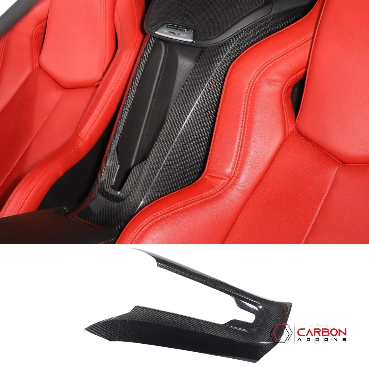 C8 Corvette Real Carbon Fiber Waterfall Panel Trim Cover | Interior Ov ...