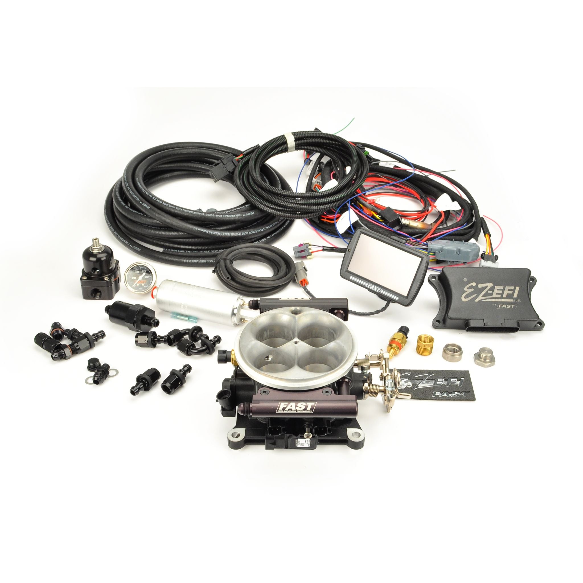 FAST EZ Fuel Self-Tuning Throttle Body Injection Kit w/ Inline Fuel Pu ...