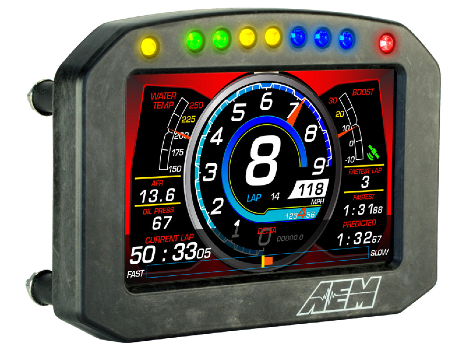 AEM CD-5 Carbon Flat Panel Digital Racing Dash Display - Non-Logging ...