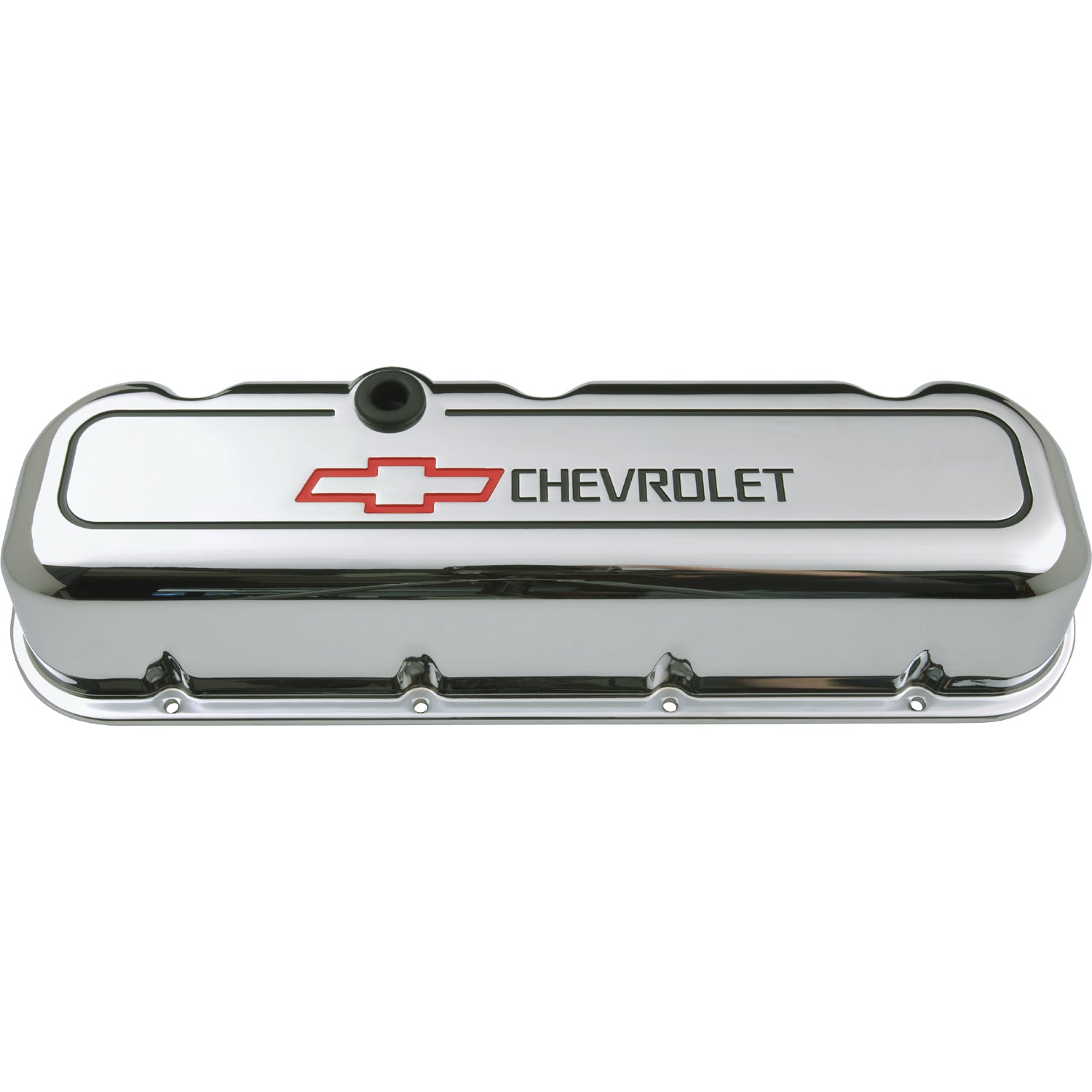 Proform Engine Valve Covers; Tall Style; Die Cast; Chrome with Bowtie ...