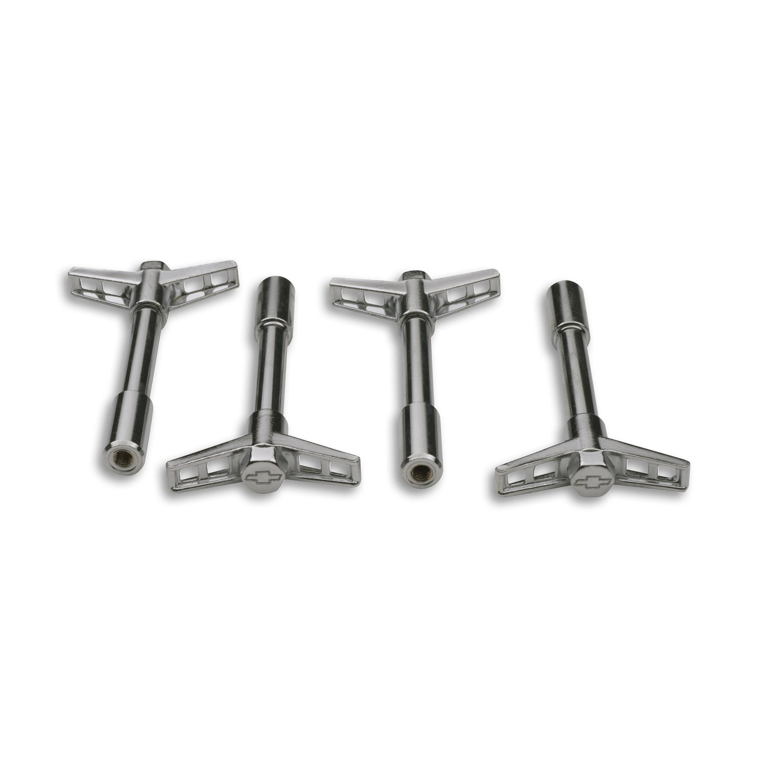 Proform Engine Valve Cover Wing Nuts; Steel; Chrome; Bowtie Logo; 1/4 ...