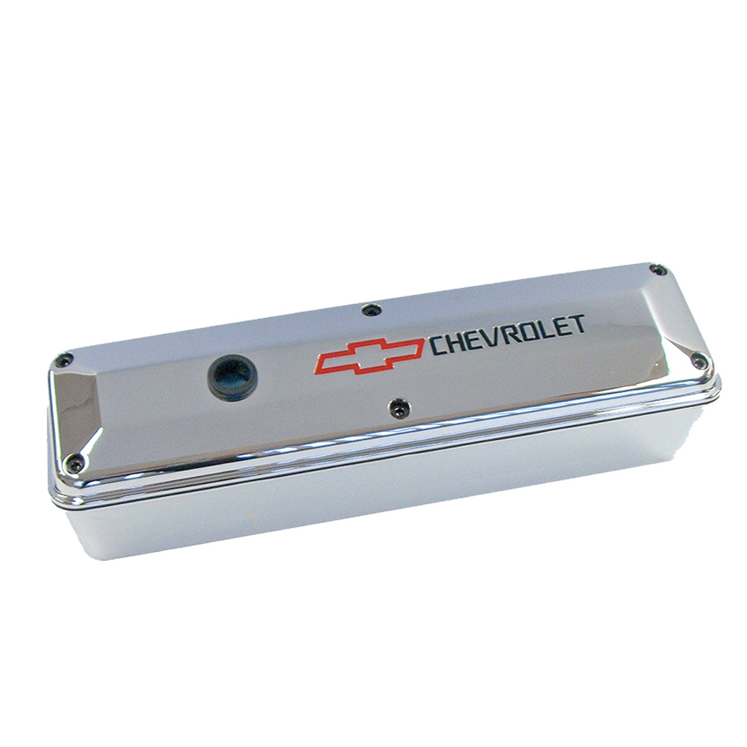 Proform Engine Valve Covers; 2-Piece Tall Style; Die Cast; Chrome w/Bo ...