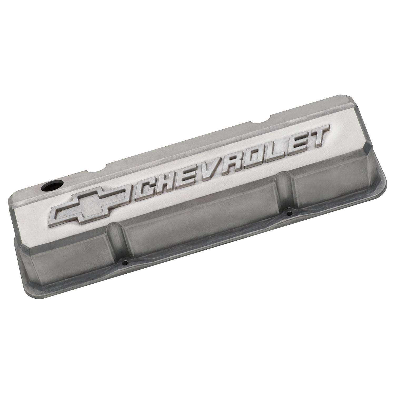 Proform Valve Covers; Slant-Edge Tall; Alum; Unpolished w/ Raised Bowt ...