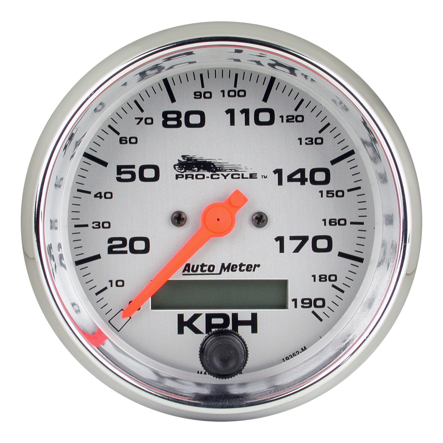 AutoMeter 3-3/4 in. SPEEDOMETER 0-120 MPH SILVER PRO-CYCLE 19352 ...