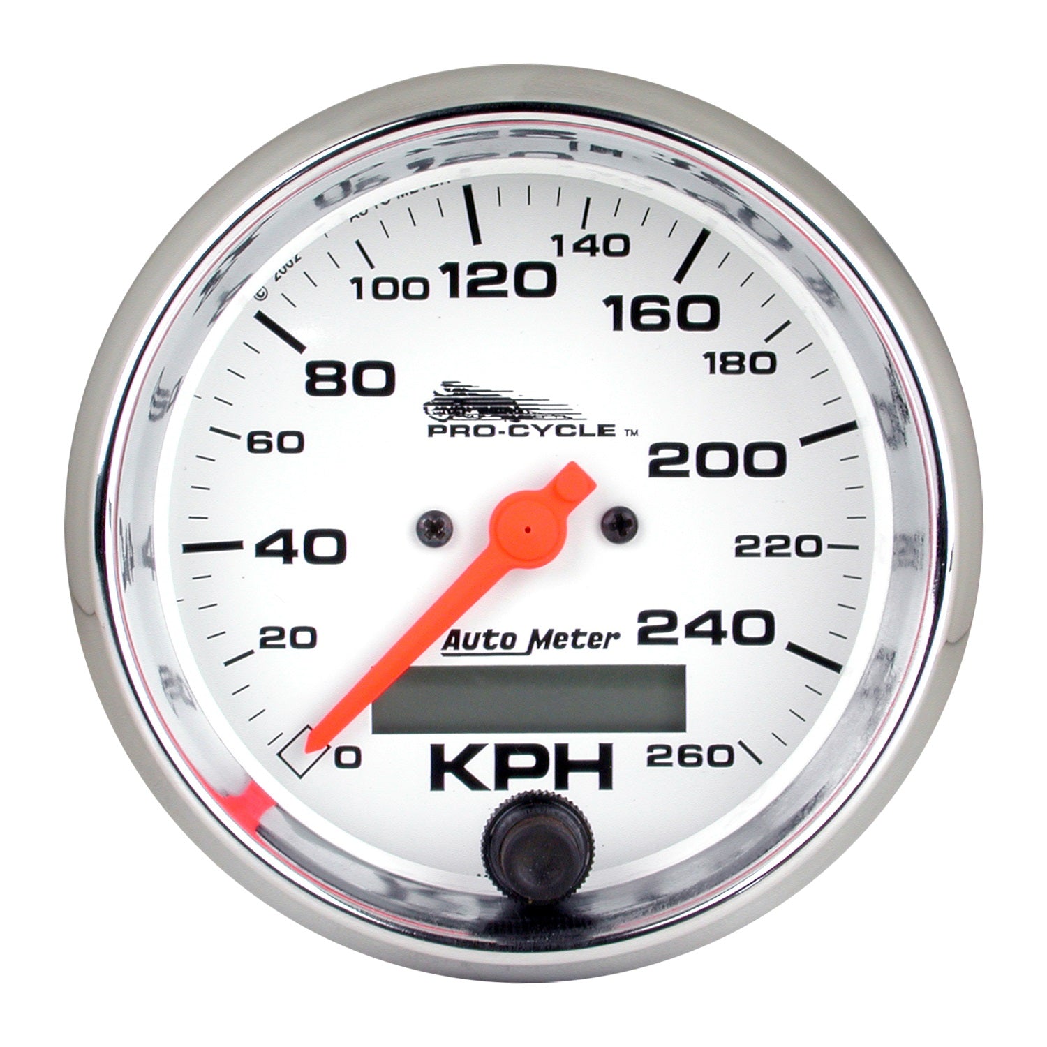 AutoMeter 3-3/4 in. SPEEDOMETER 0-160 MPH WHITE PRO-CYCLE 19355 – Milky ...