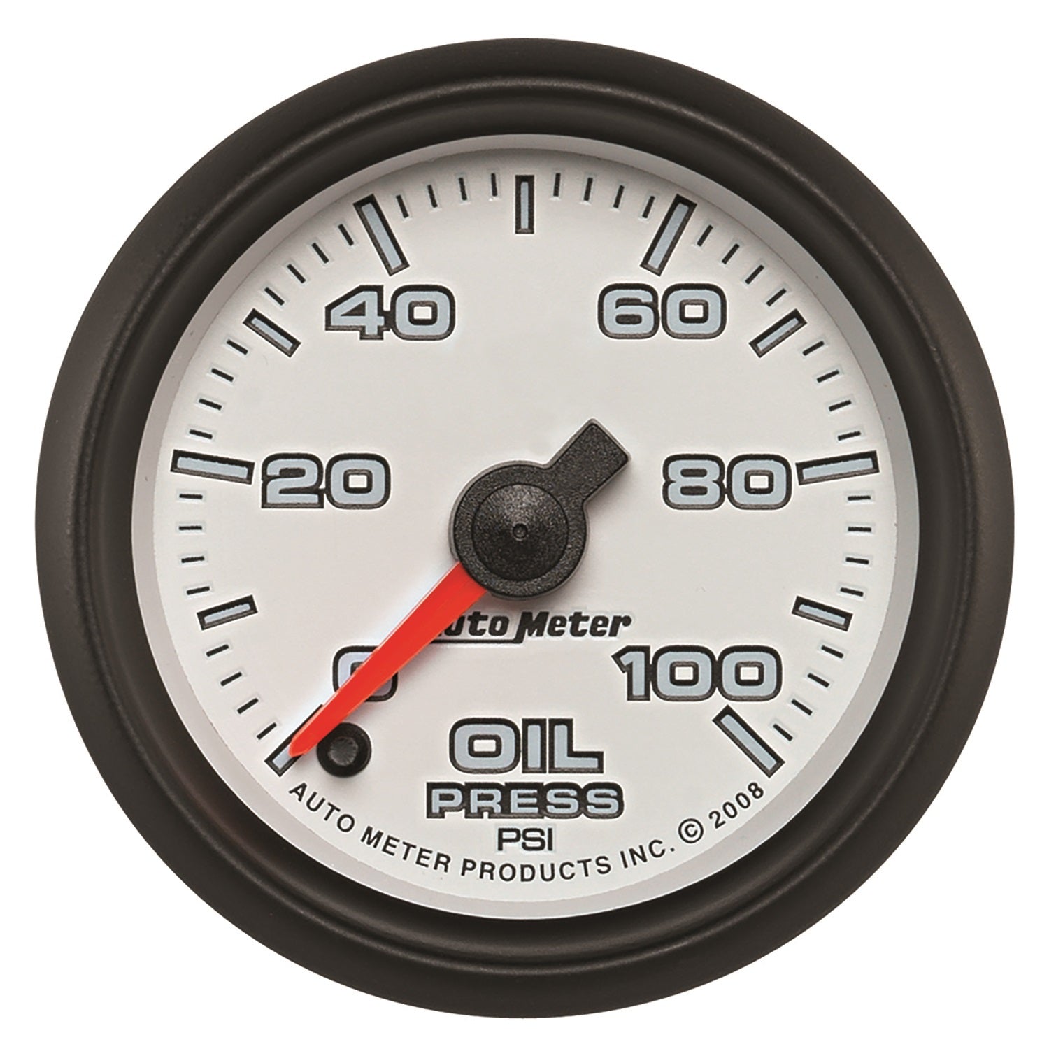 AutoMeter 2-1/16 in. OIL PRESSURE 0-100 PSI WHITE PRO-CYCLE 19552 ...