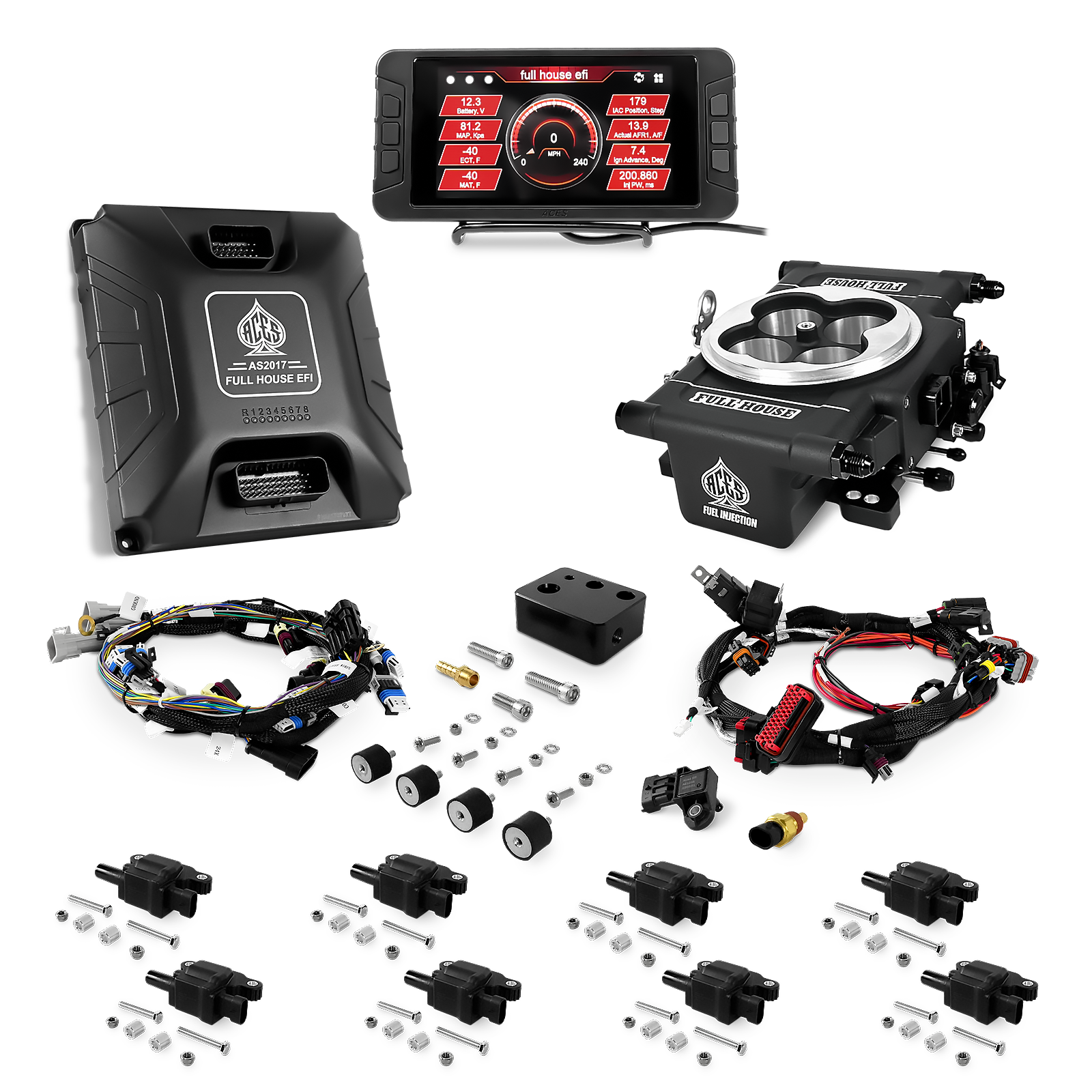 Aces Fuel Injection Full House Pro 8 Channel EFI/CDI TBI System AS2017 ...
