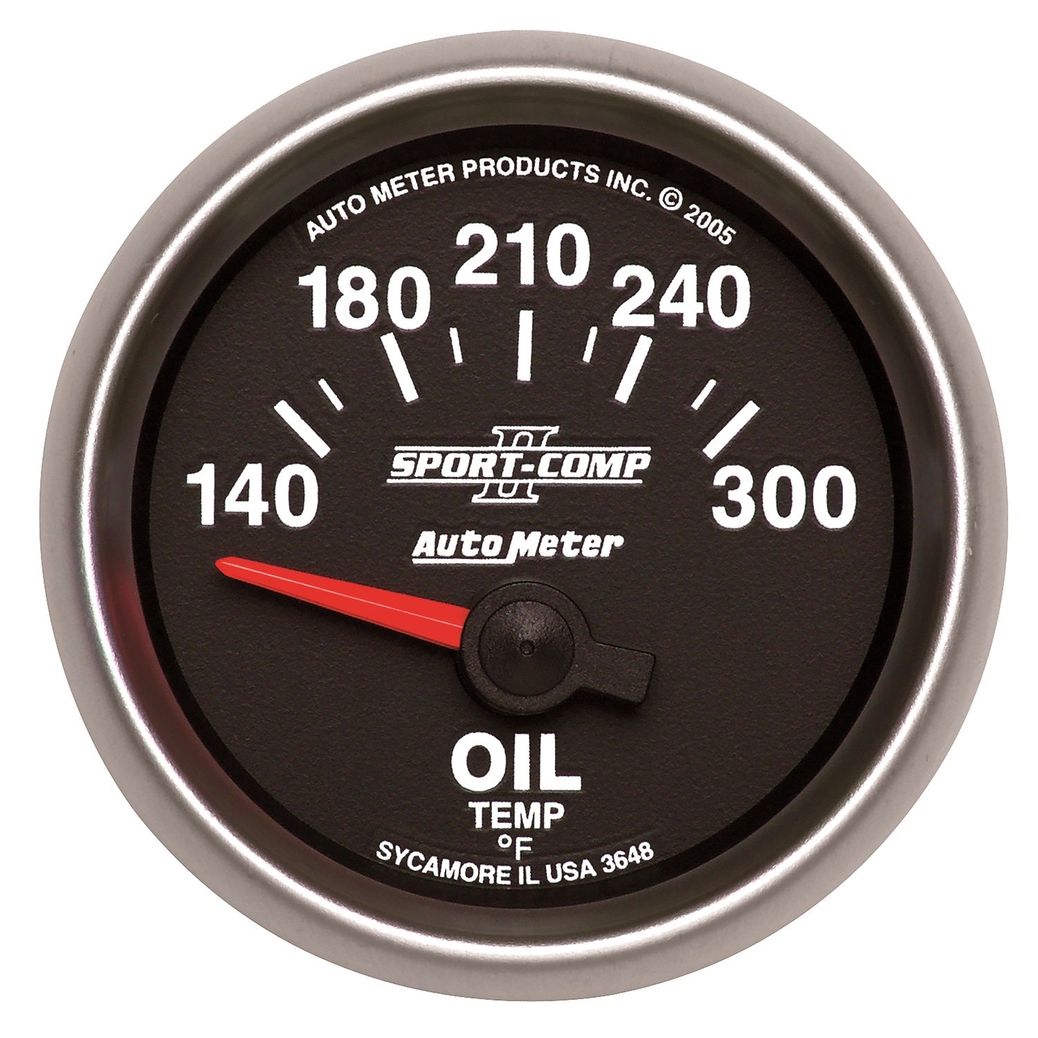 AutoMeter 2-1/16 in. OIL TEMPERATURE 140-300 Fahrenheit SPORT-COMP II ...