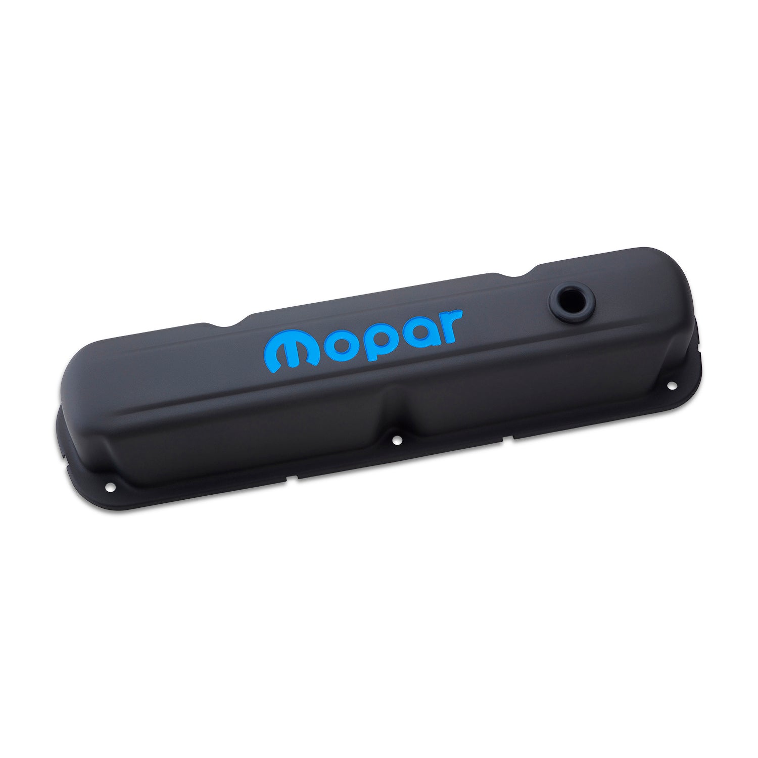 Proform Engine Valve Covers; Steel; Blk Crinkle; Mopar Emblem; LA/Smal ...