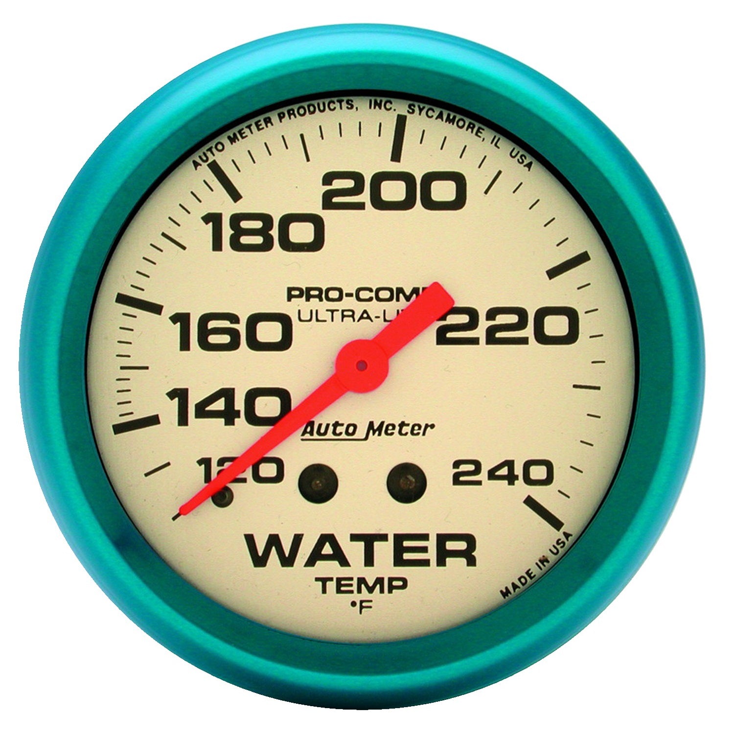 AutoMeter 2-5/8 in. WATER TEMPERATURE 120-240 Fahrenheit ULTRA-NITE 45 ...