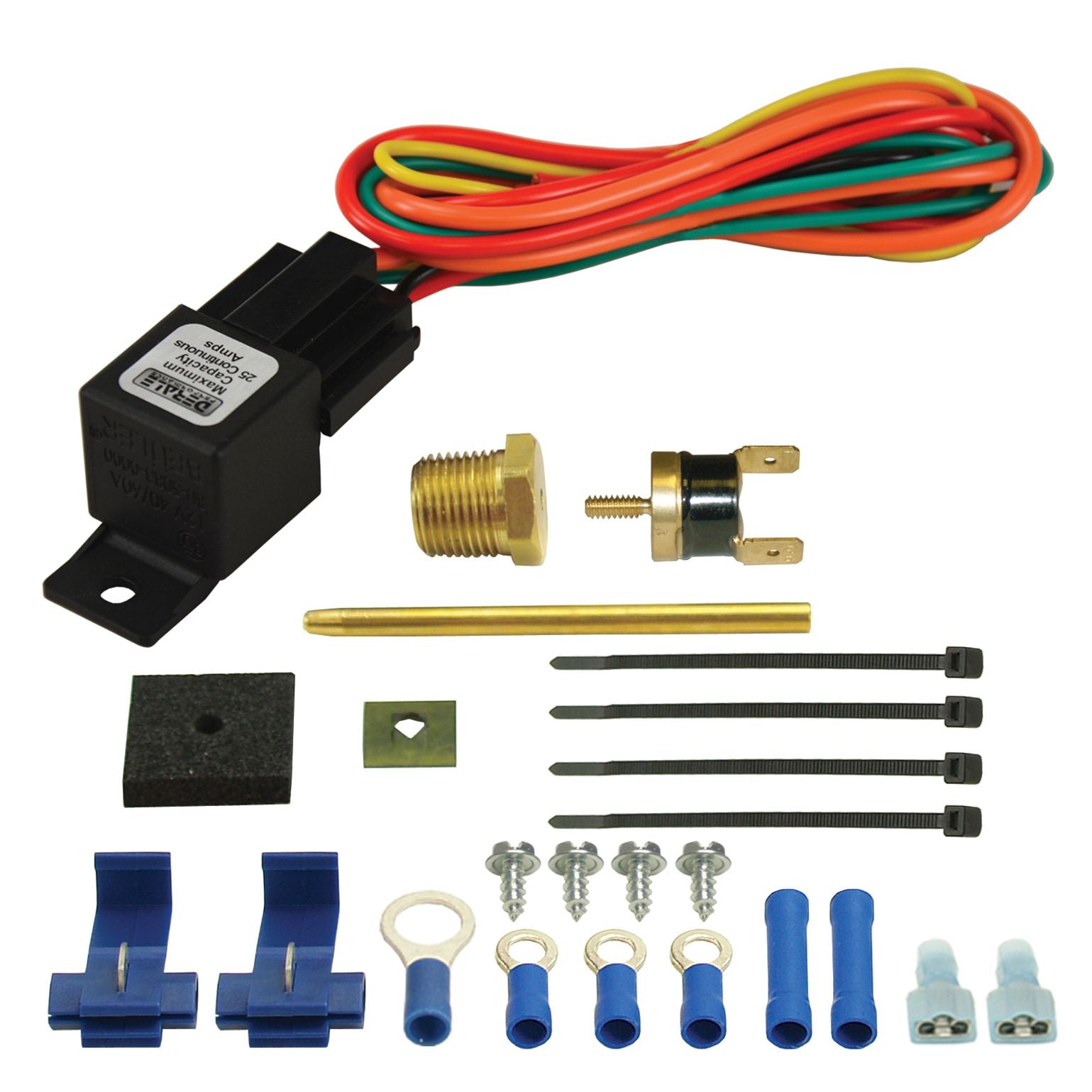 Derale Premium Single Stage 180 DegreeF Dual-Probe Fan Controller, 25 ...