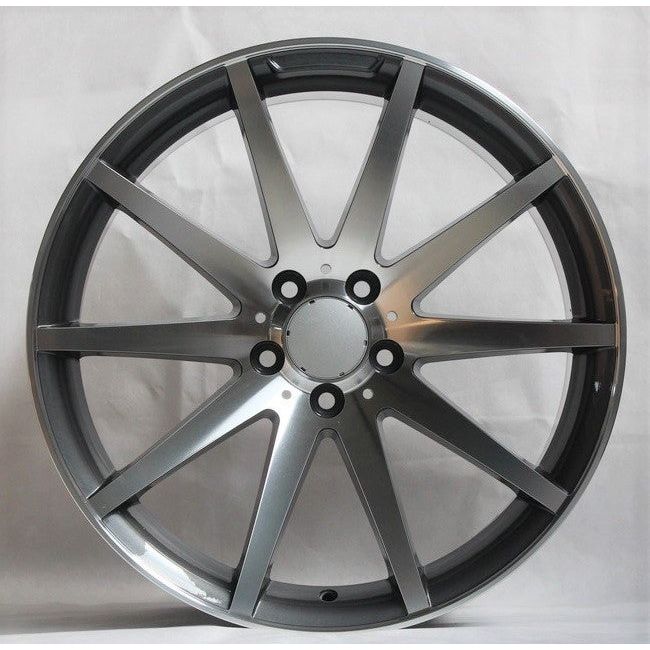 20" X 8.5" Aluminum Titanium Machine Face Wheels Set - Dynamic Perform ...