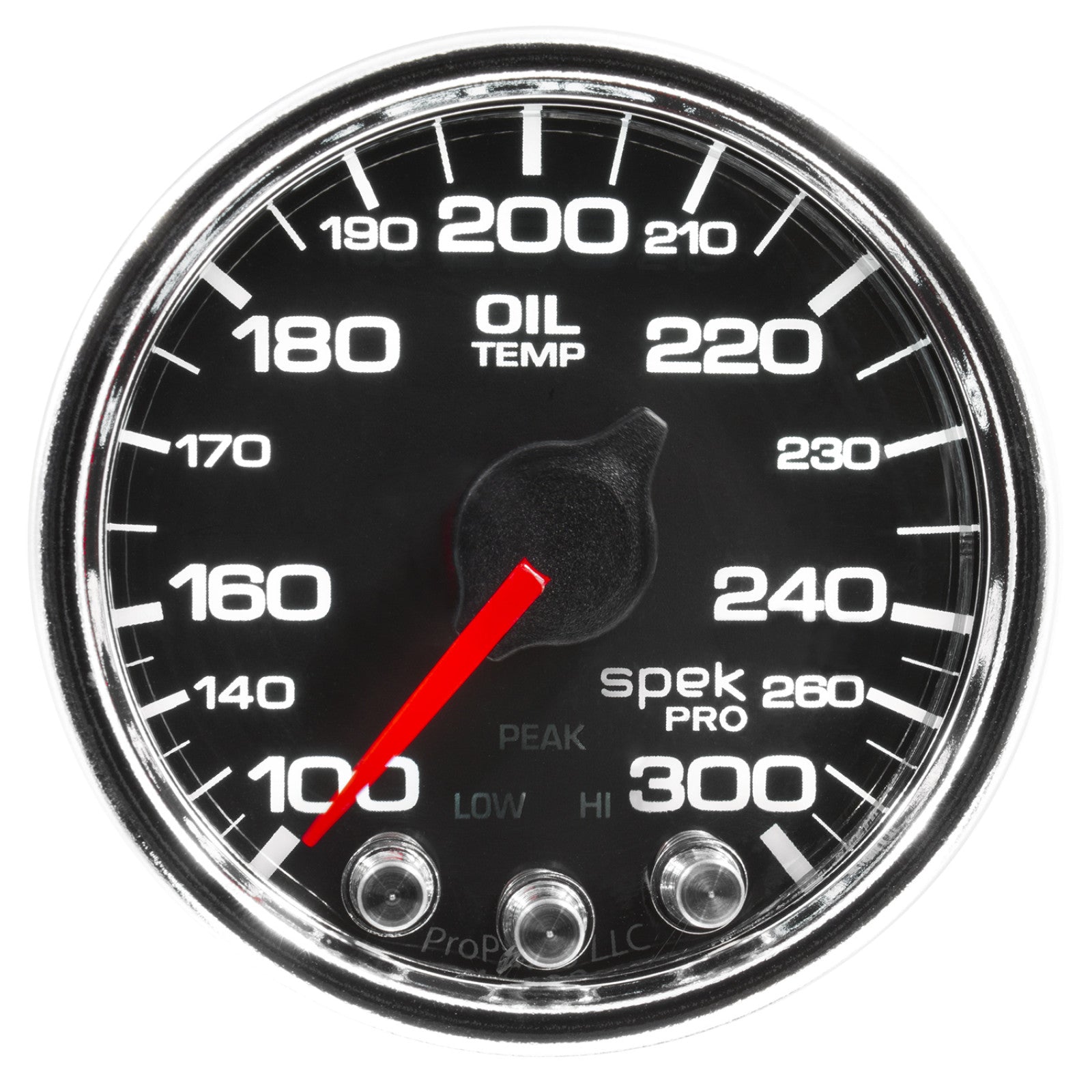 AutoMeter 2-1/16 in. OIL TEMPERATURE 100-300 Fahrenheit SPEK-PRO BLACK ...