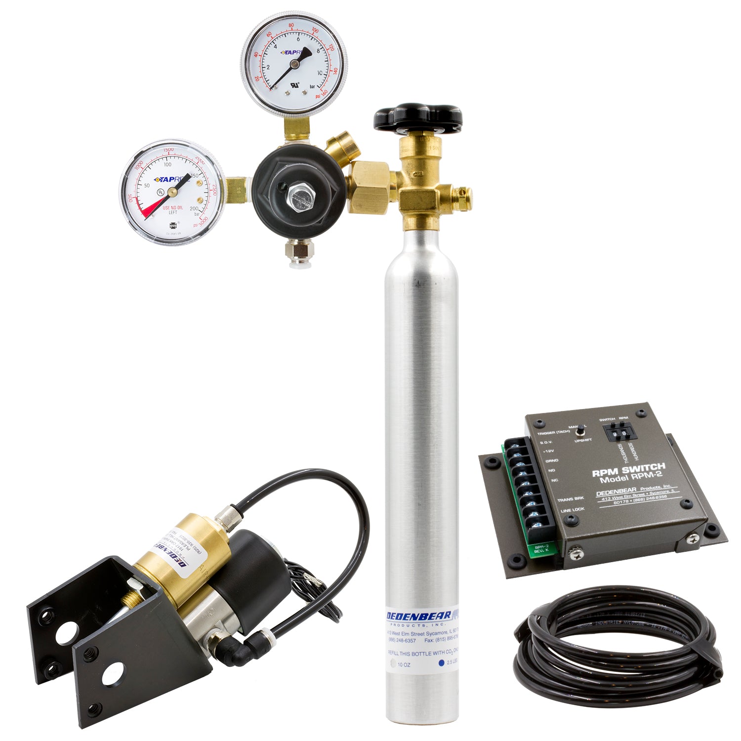 Dedenbear CO2 SHIFTER KIT CO2 BOTTLE & RPM SWITCH 3 SPEED REV. TURBO A ...