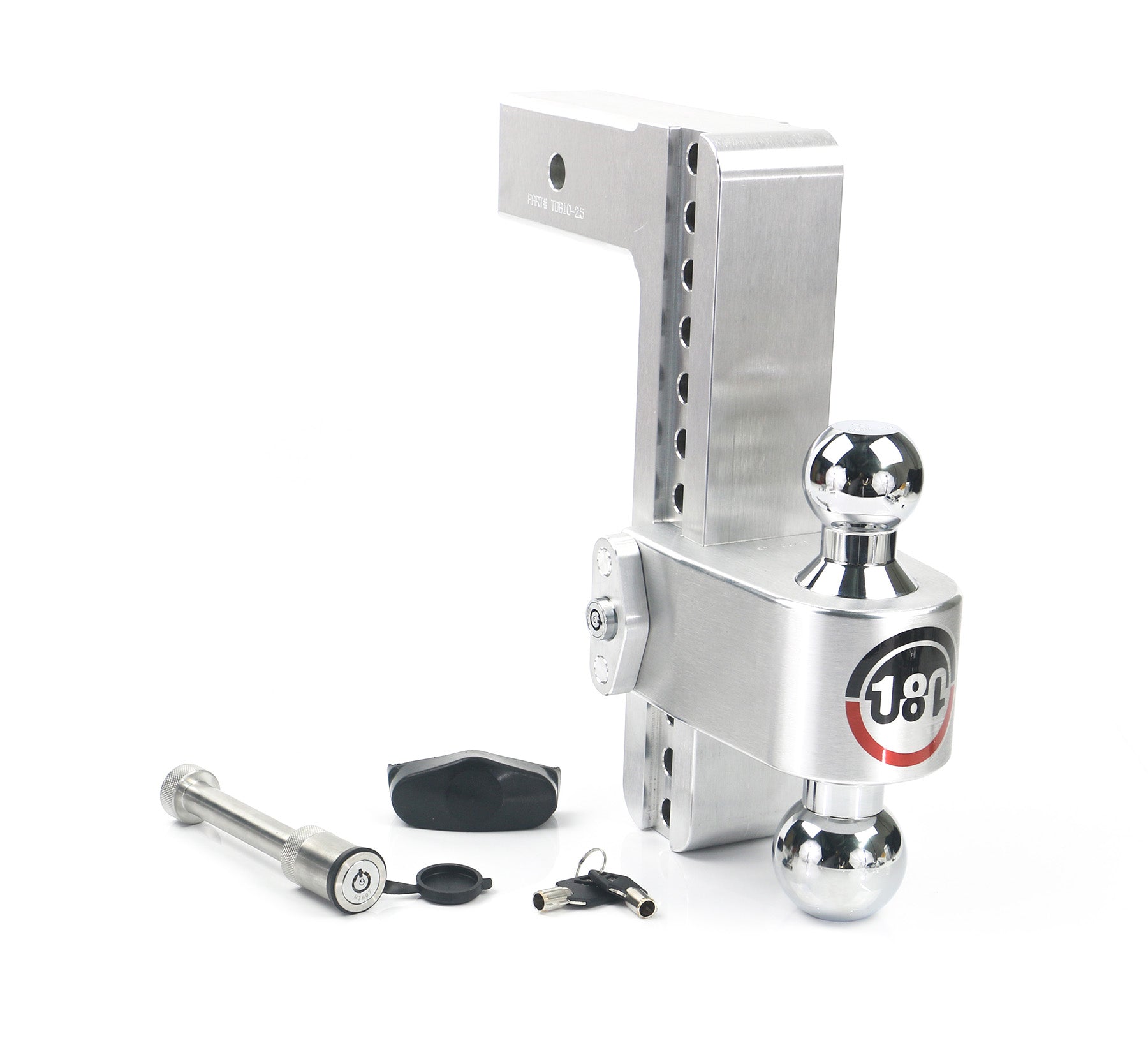 Weigh Safe Turnover Ball 10" Drop Hitch With 2.5" Shank Keyed Alike WS ...