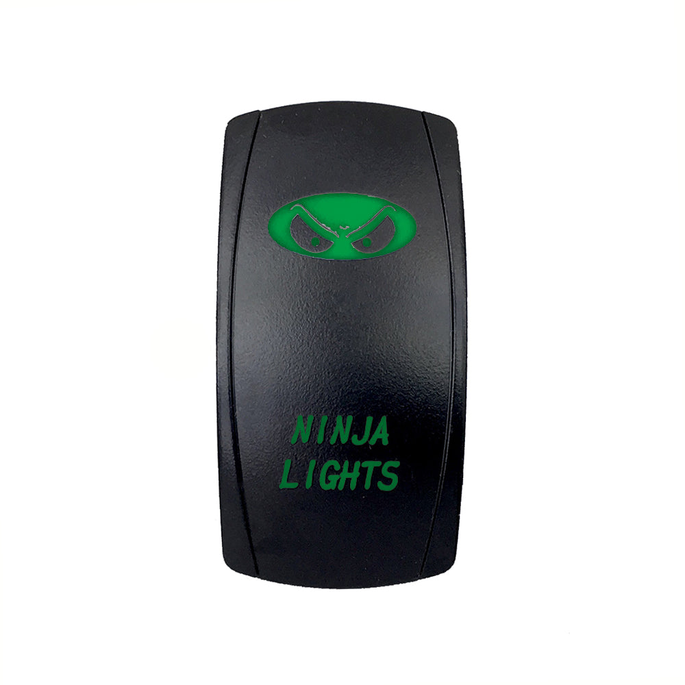 Quake LED - QRS677 - Rocker Switch Ninja Lights 2 Way 5 Pin Green ...