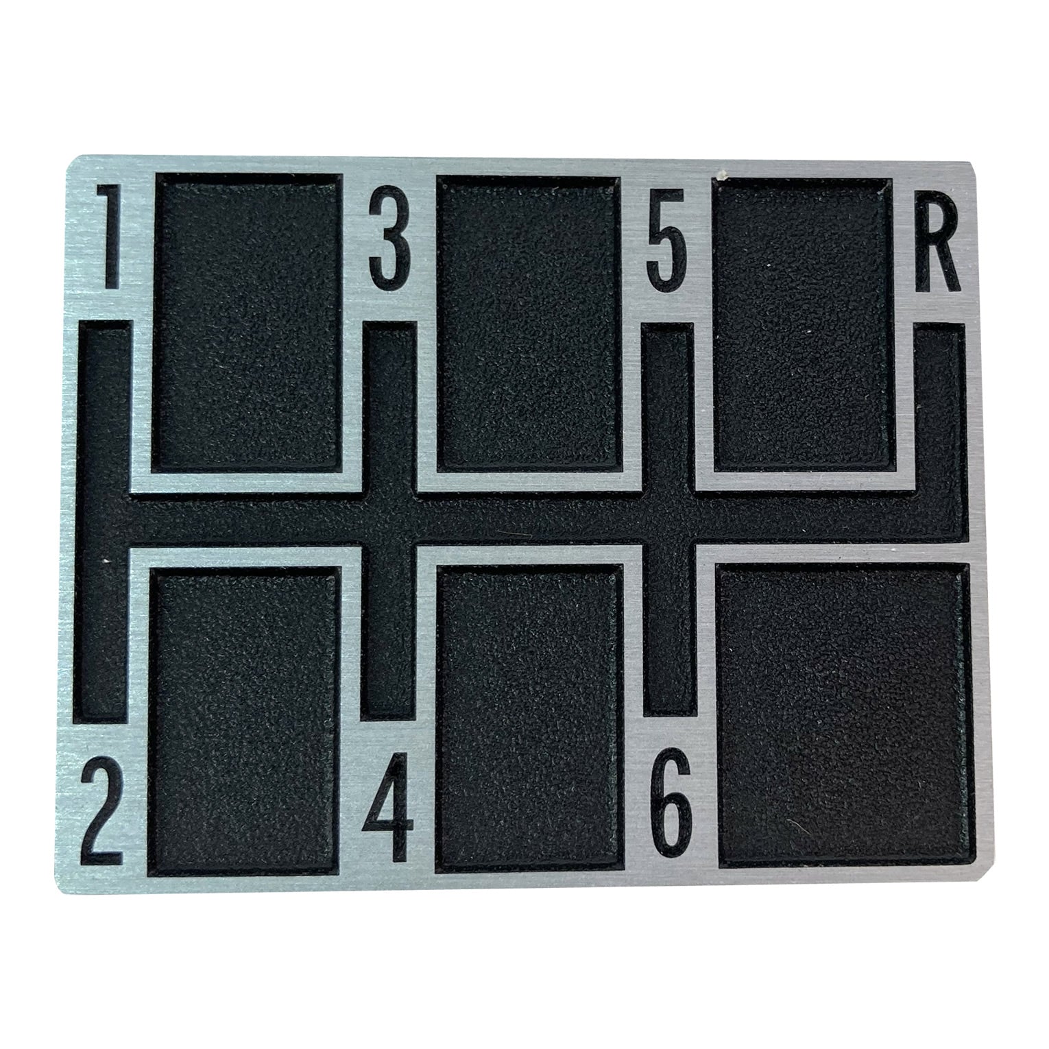 Silver Sport Transmissions 6 Speed Shift Pattern Plate 1970 1971 Camar ...