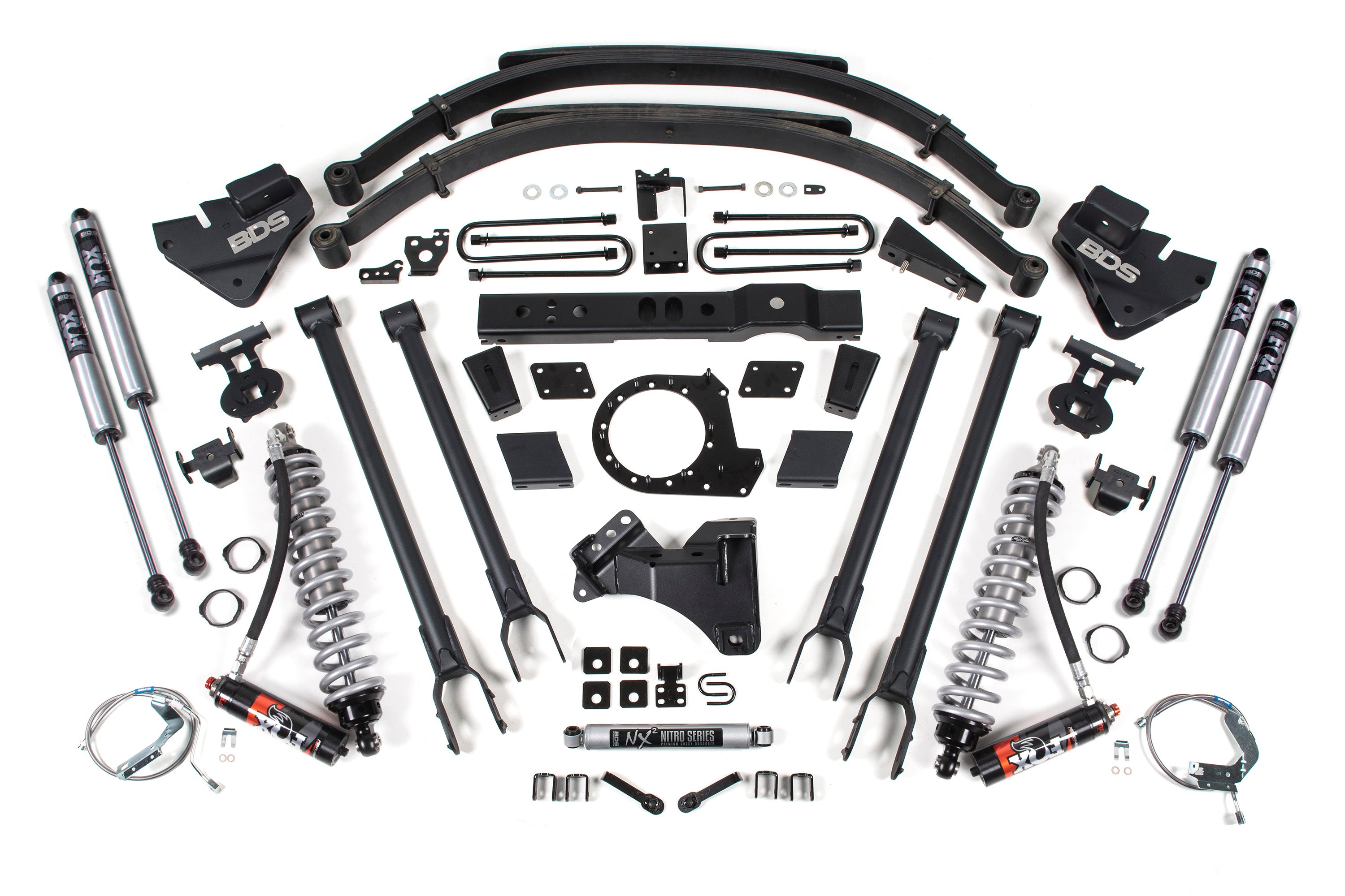 BDS SUSPENSION 8 Inch Lift Kit W/ 4-Link - FOX 2.5 Performance Elite C ...