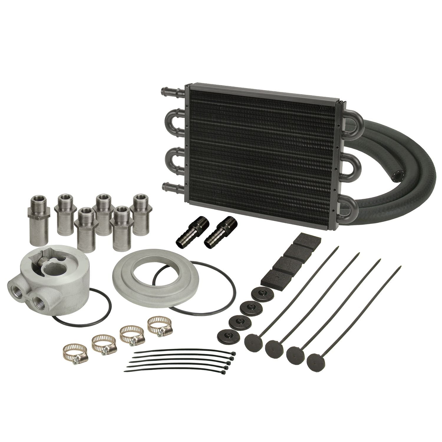 Derale 6 Pass Series 7000 Aluminum/Copper Engine Oil Cooler Kit 15501 ...