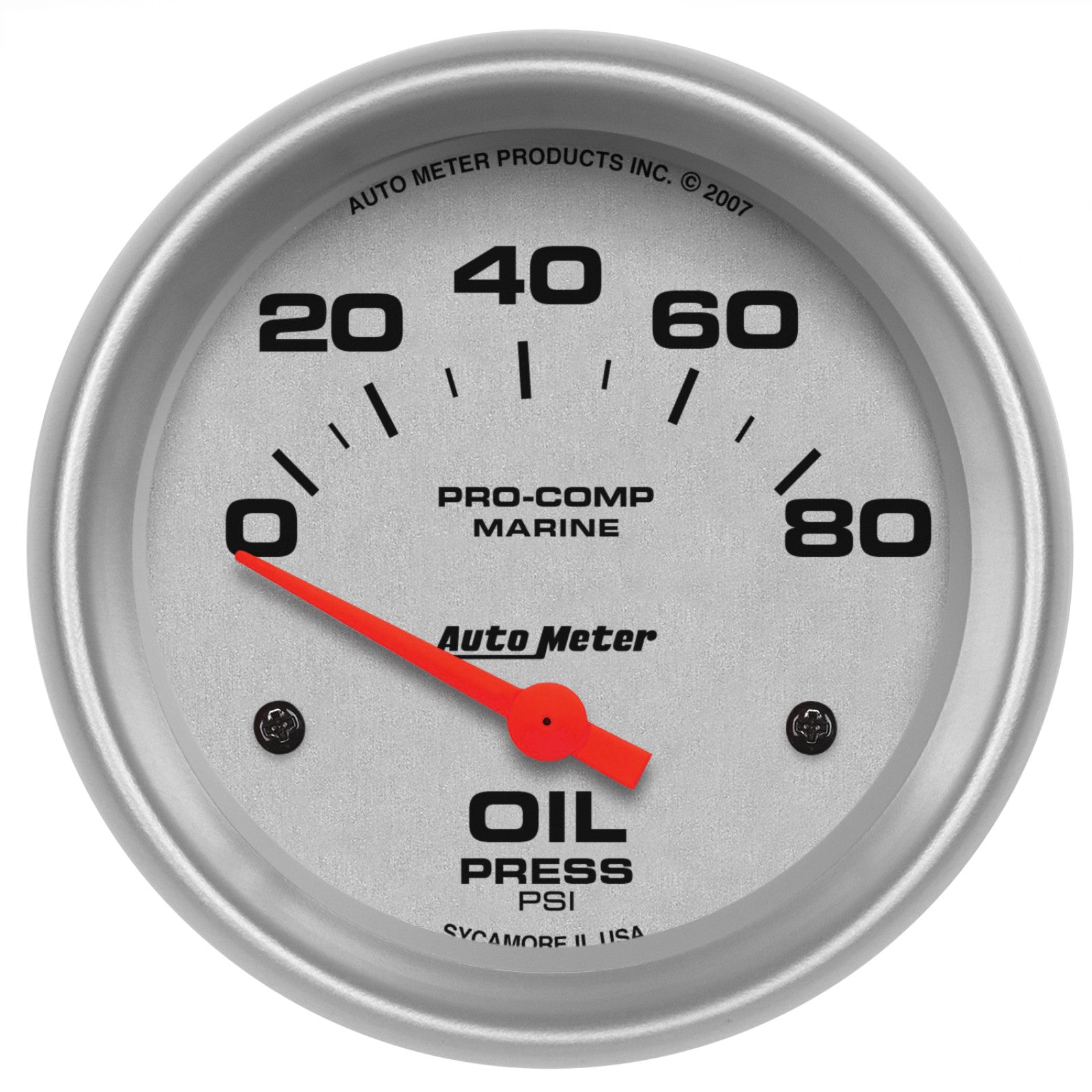 AutoMeter 3-3/8 in. GPS SPEEDOMETER 0-140 MPH MARINE CHROME ULTRA-LITE ...